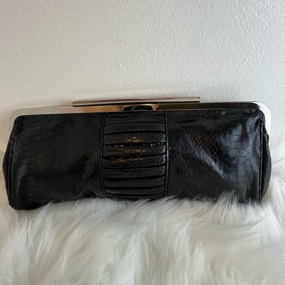 Aldo | Bags | Aldo Womens Clutch Black With Chain Vegan Snake Skin ...